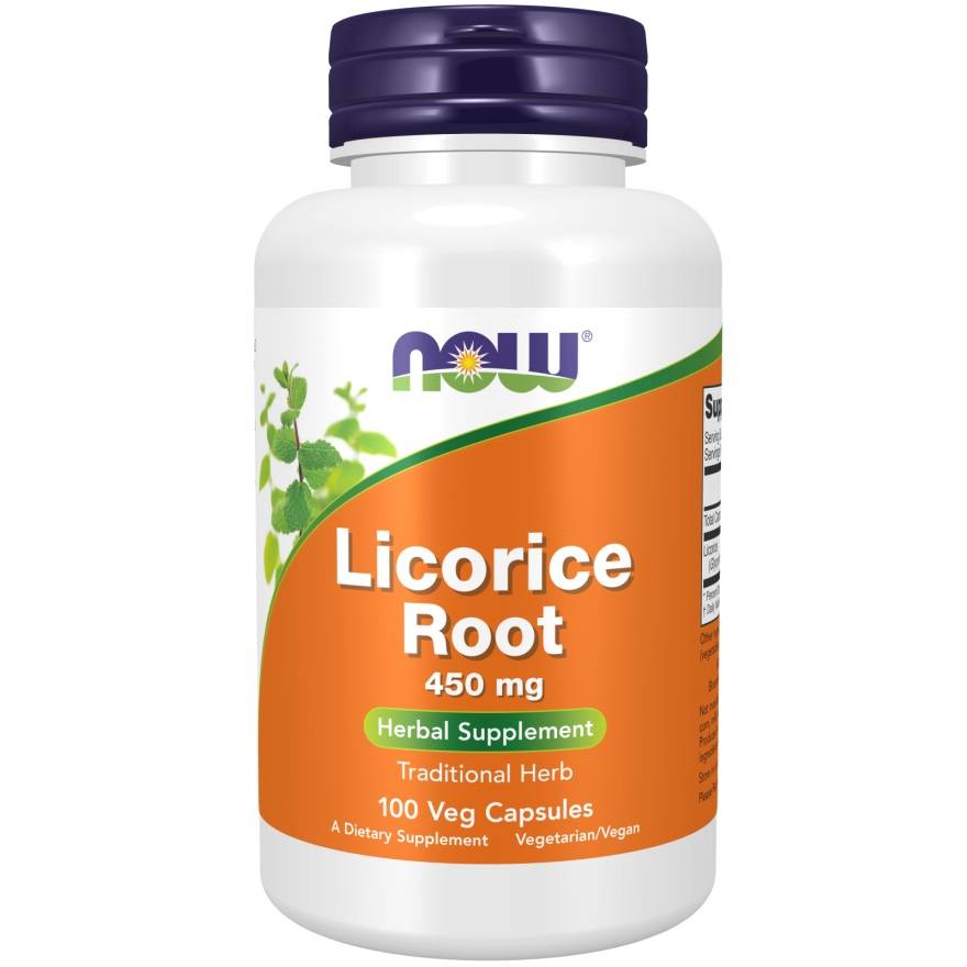 Now Foods Licorice Root 450 mg 100 kapslí | Naturawit.cz